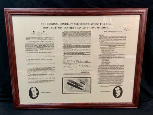 Wright Brothers U.S. Air Force Airplane 1908 Military Contract Poster | Azio Media - Books ...